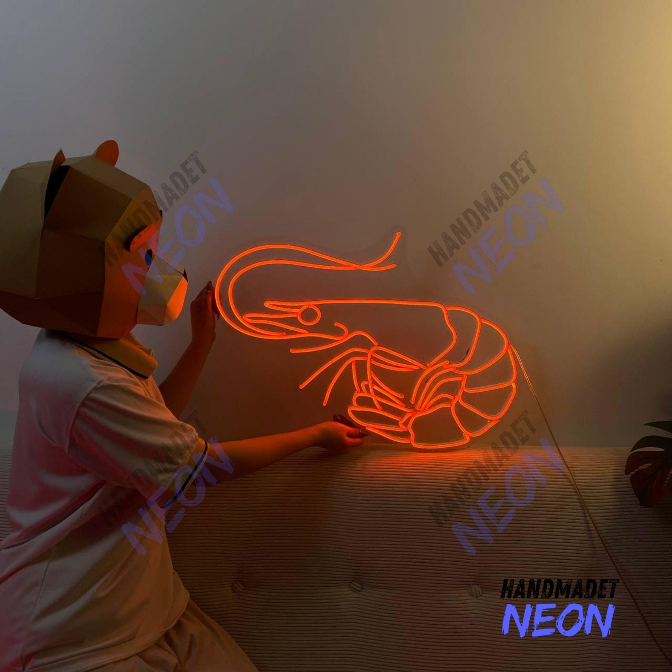 Shrimp Neon Sign, Sea Food Led Sign, Lobster Led Light, Crawfish Neon ...