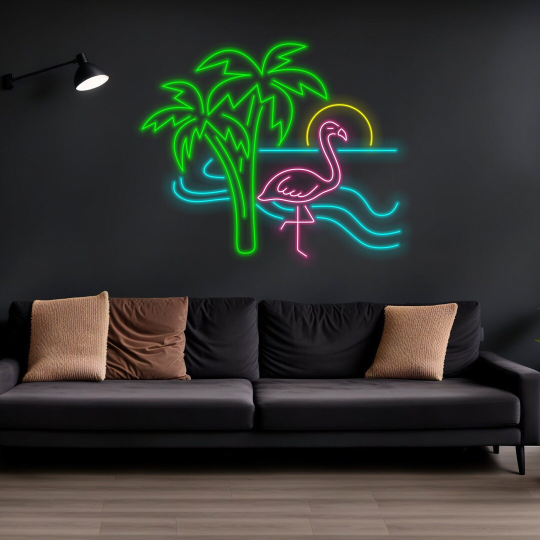 Flamingo Neon Sign, Flamingo Decor, Flamingo Christmas Decorations, Led ...