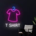T Shirt Neon Sign, T Shirt Led Sign, Wardrobe Hanger Neon Light ...
