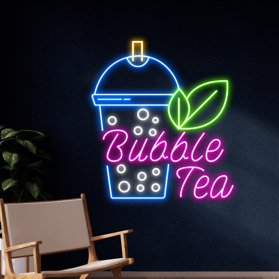 Bubble Tea Neon Sign, Boba Tea Neon Light, Milk Tea Led Sign, Tea Drink ...