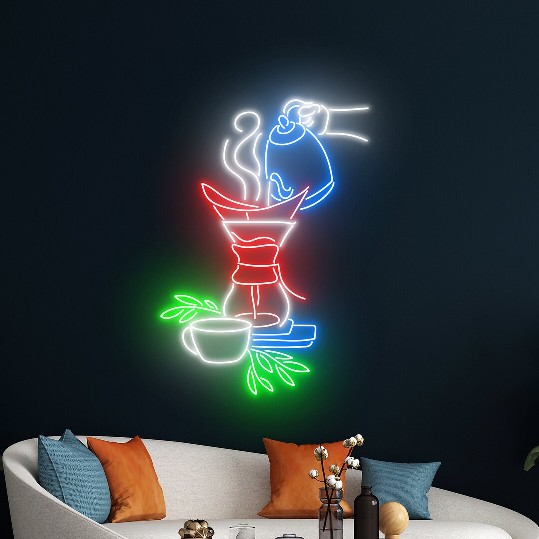 Custom Coffee Neon Sign, Coffee Cup Neon Light, Cafe LED Light, Tea Cup ...