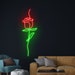 Rose Flower Led Sign Rose Flower Neon Sign Rose Neon Light - Etsy