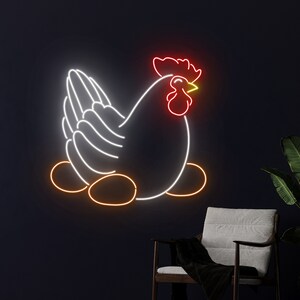 Chicken Hatching Egg Neon Light, Chicken Egg Led Light, Hen Led Sign ...