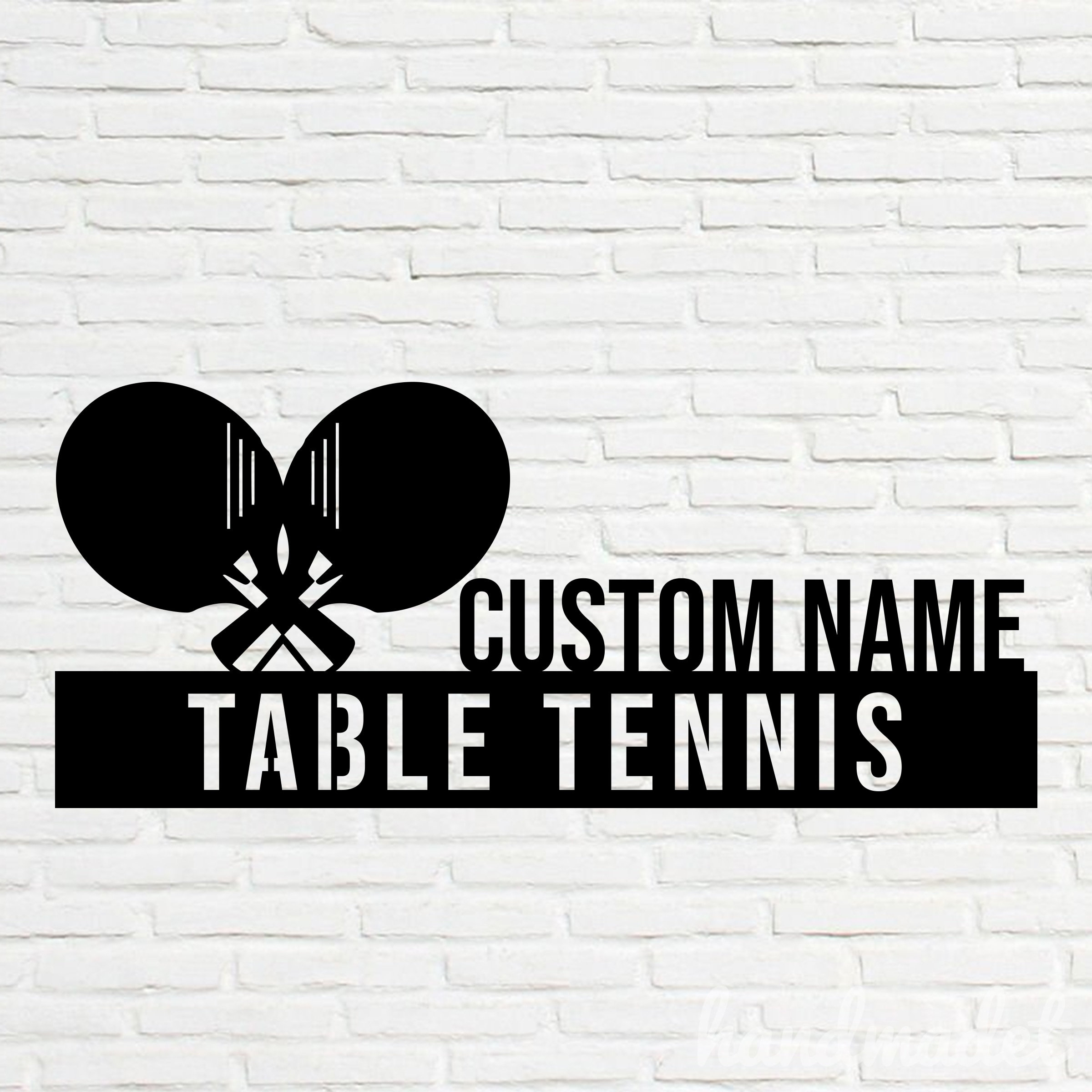 Custom Table Tennis Desk Name Plate, Table Tennis Metal Nameplate for ...