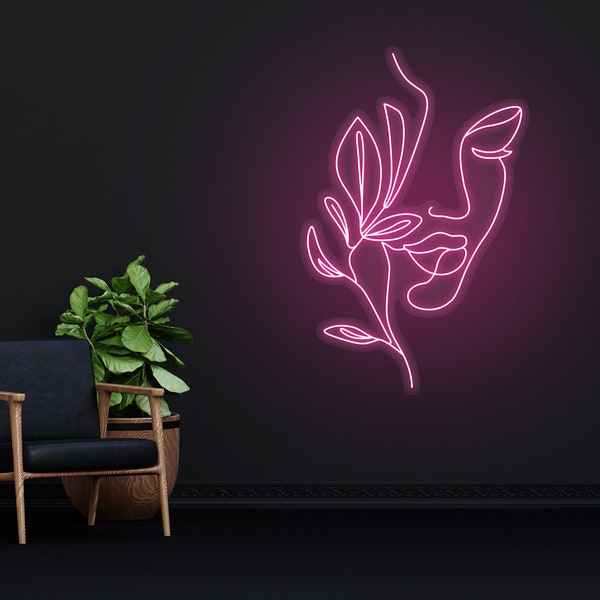 Neon Face Sign - Etsy