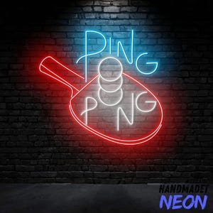 Ping Pong Neon Sign, Table Tennis Led Sign, Table Tennis Neon Light ...