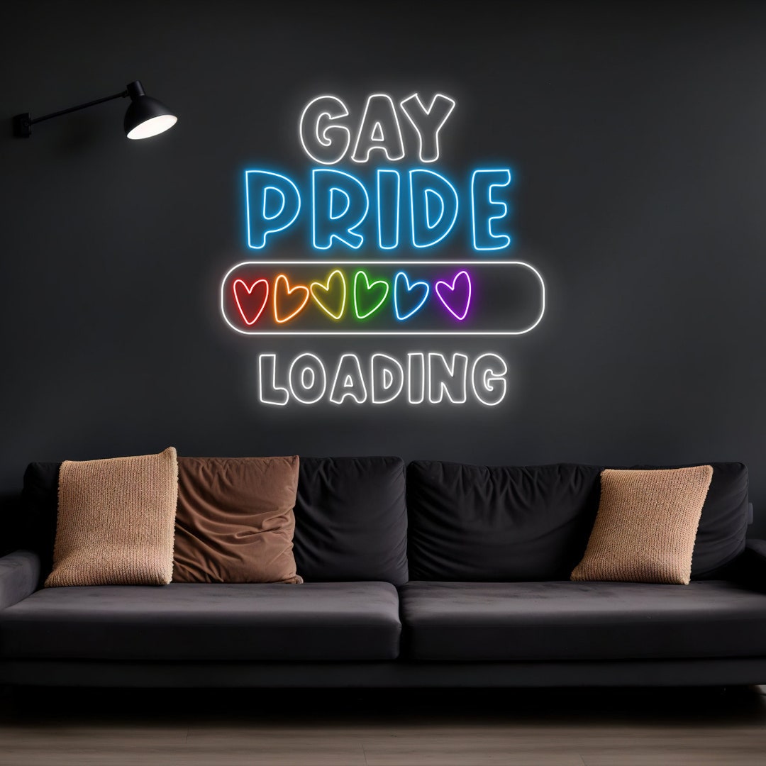 Gay Pride Rainbow Neon Sign, LGBT Community Led Sign, Rainbow LGBTQ ...