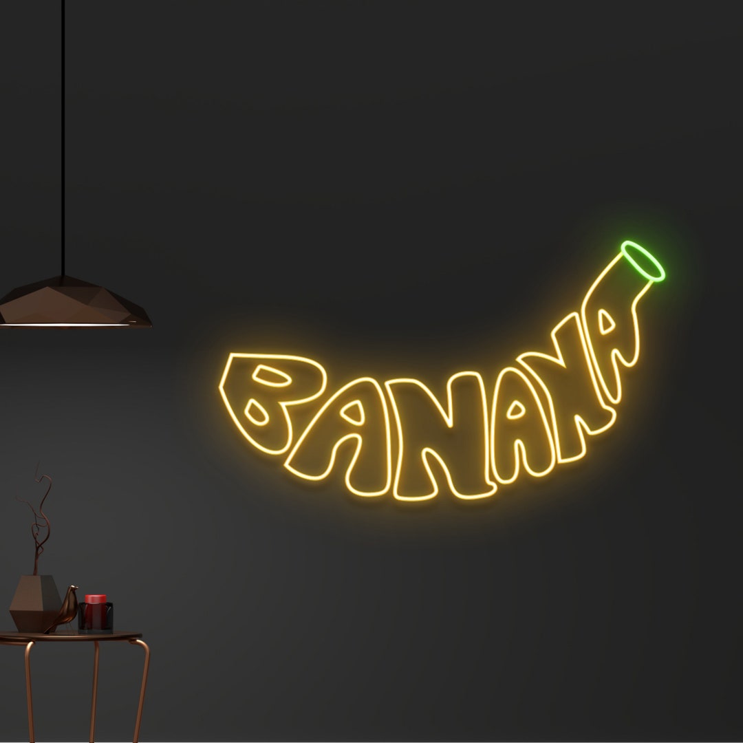 Custom Banana Neon Sign, Banana LED Sign, Banana Fruit Neon Lights ...