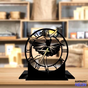 Custom Ballerina Tabletop Metal Clock, Ballet Dancer Gift Office ...
