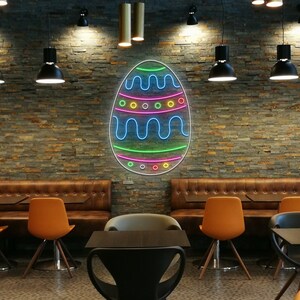 Easter Egg LED Neon Sign, Happy Easter Neon Sign, Easter Neon Led Light ...