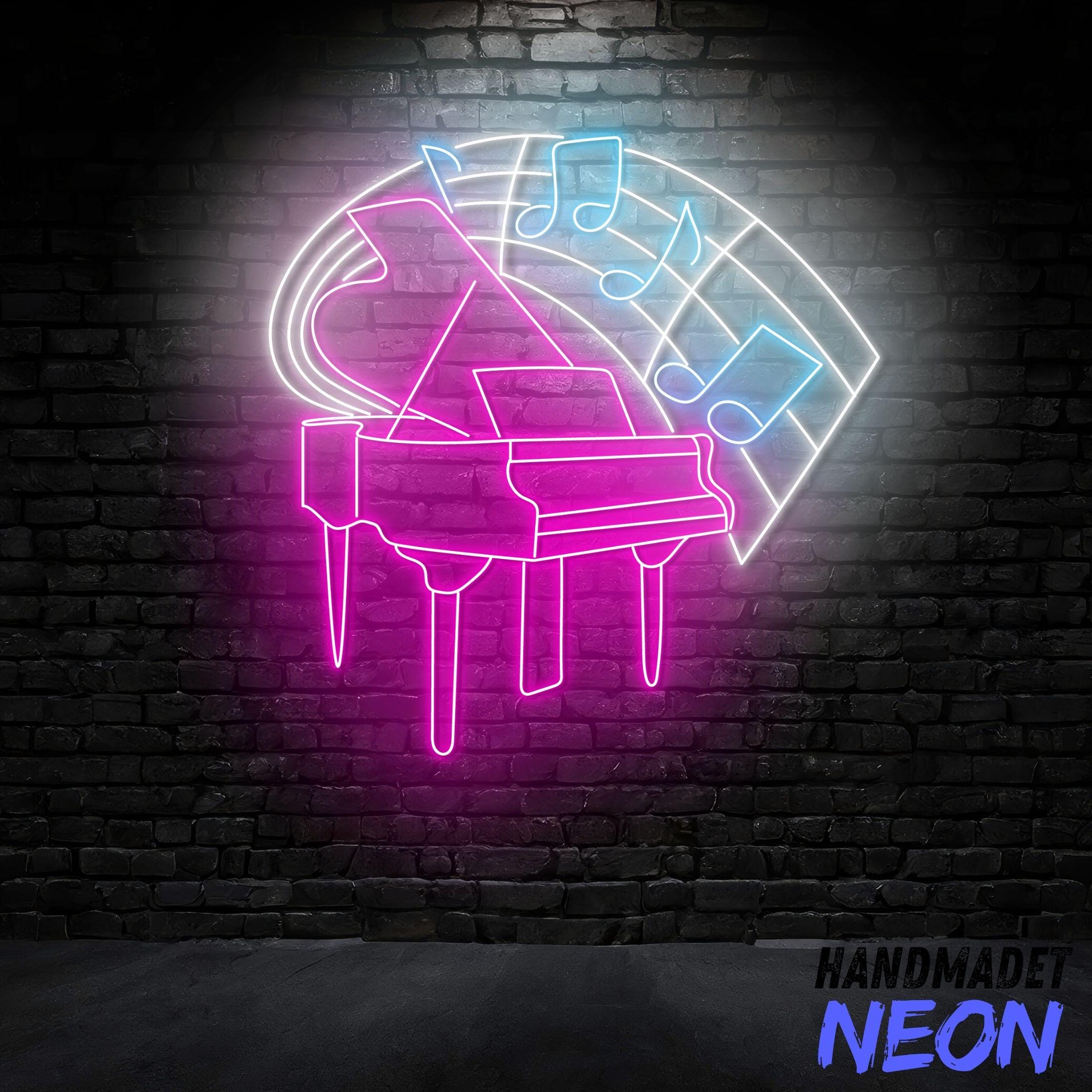 Piano Neon Sign, Music Note Led Sign, Music Piano Led Light, Pianist ...