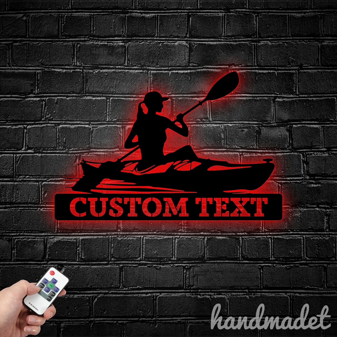 Custom Rowing Name Metal Wall Art LED Light, Rowing Metal Sign, Rowing ...