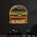 Burger Neon Sign Burger Neon Light Burger Led Light Fast - Etsy