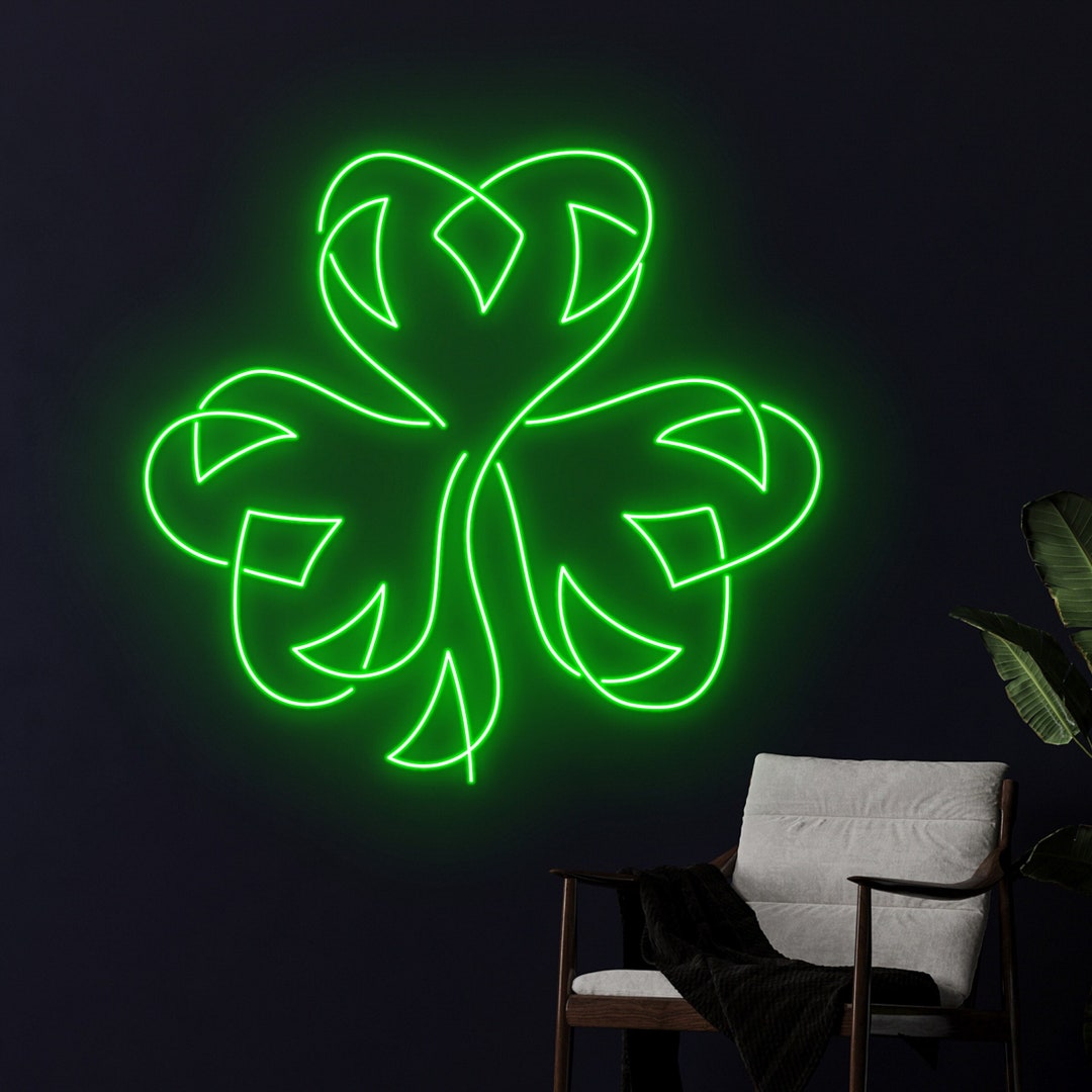 Shamrock Neon Light, 3 Leaf Clover Led Light, St. Patrick's Day Led ...