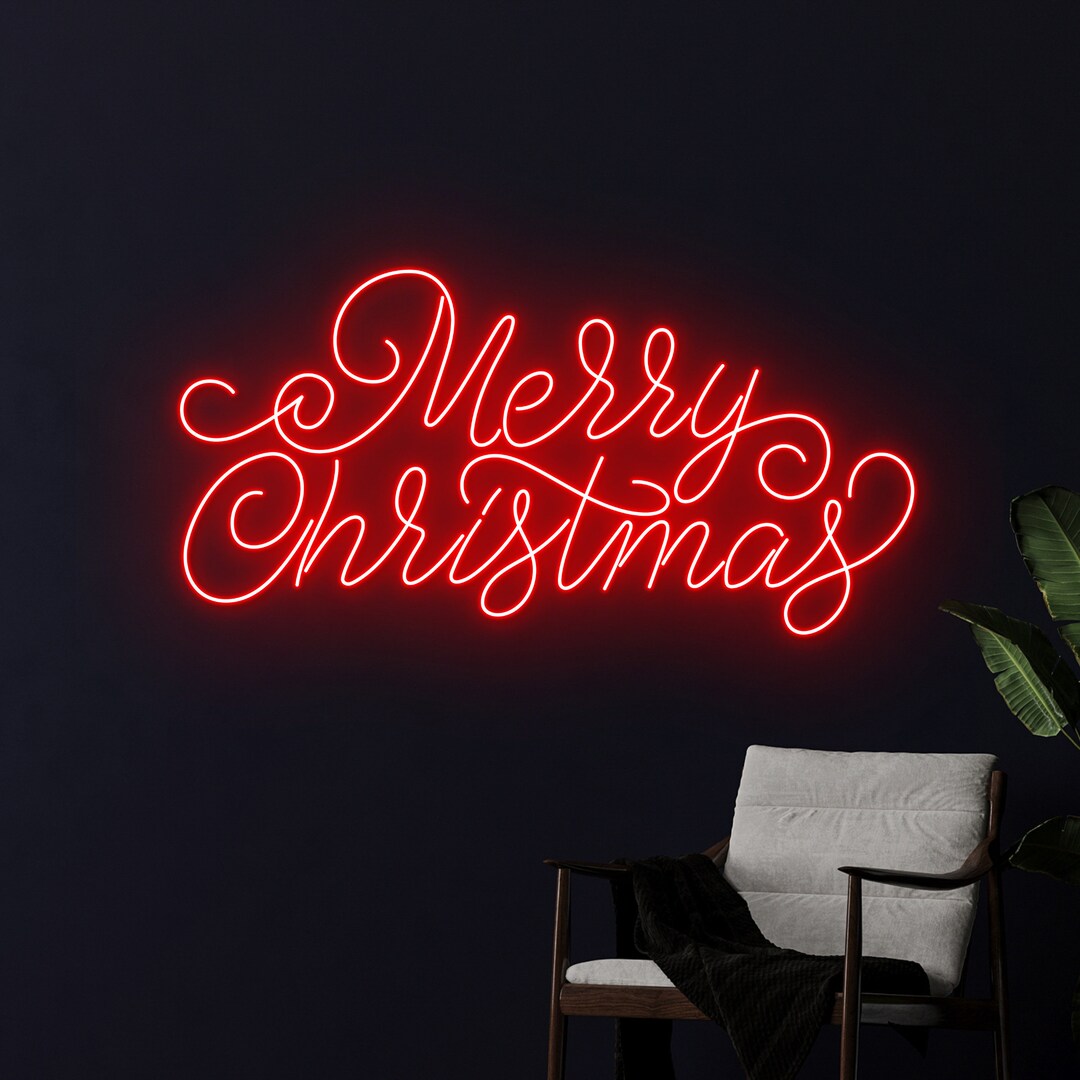 Merry Christmas Neon Sign Custom Christmas Led Sign - Etsy