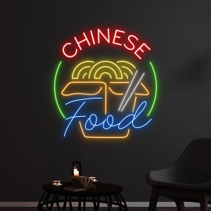 Chinese Food Neon Sign, Food Shop Led Sign, Street Food Led Light ...