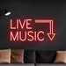 Custom Live Music Arrowhead Neon Sign, Personalized Live Music LED ...