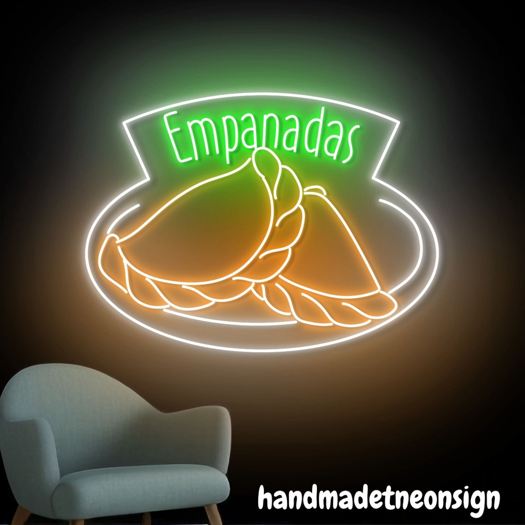Empanadas Neon Wall Sign, Mexican Empanadas Led Wall Light, Food Led ...