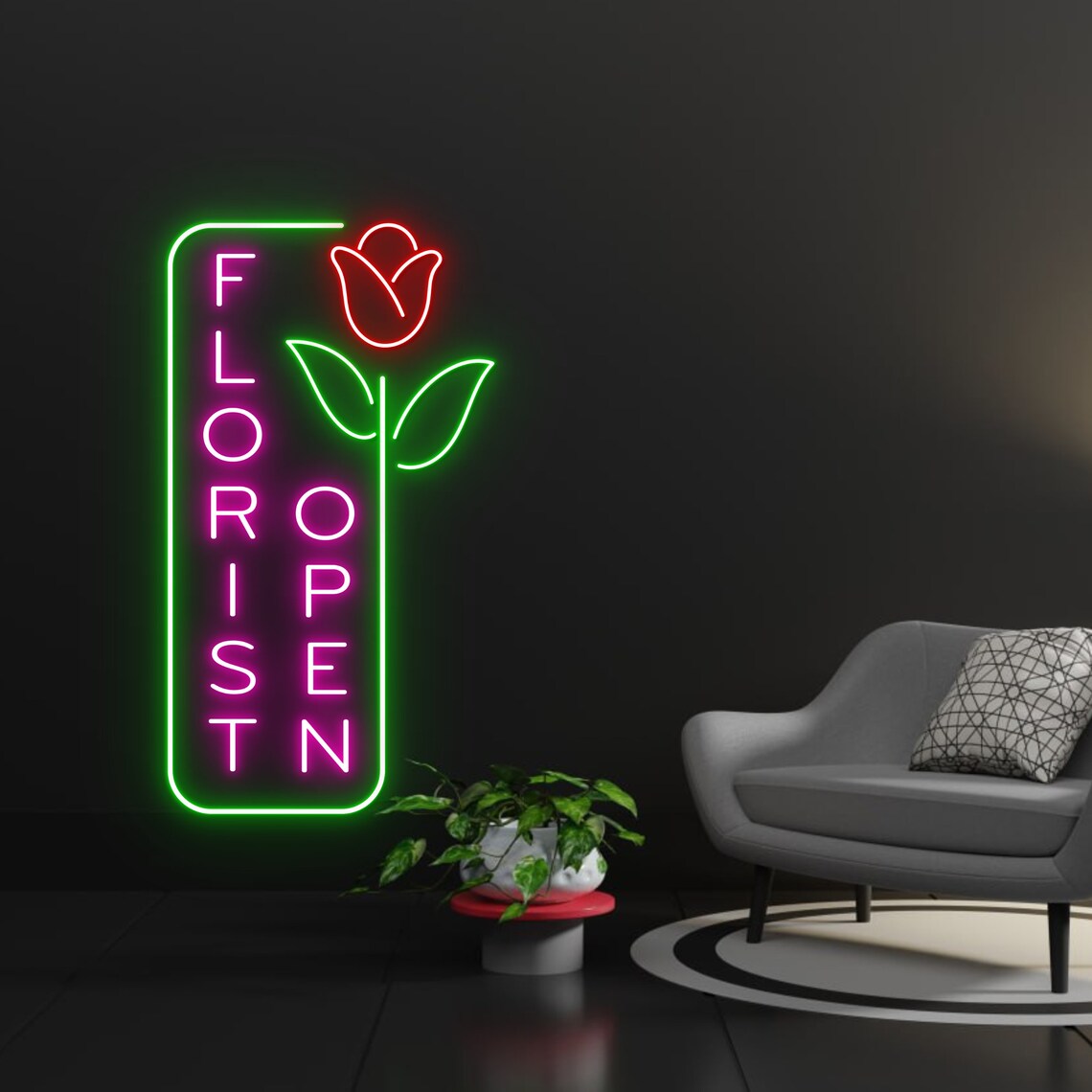 Florist Open Led Sign, Florist Open Led Lights, Florist Open Neon Sign ...