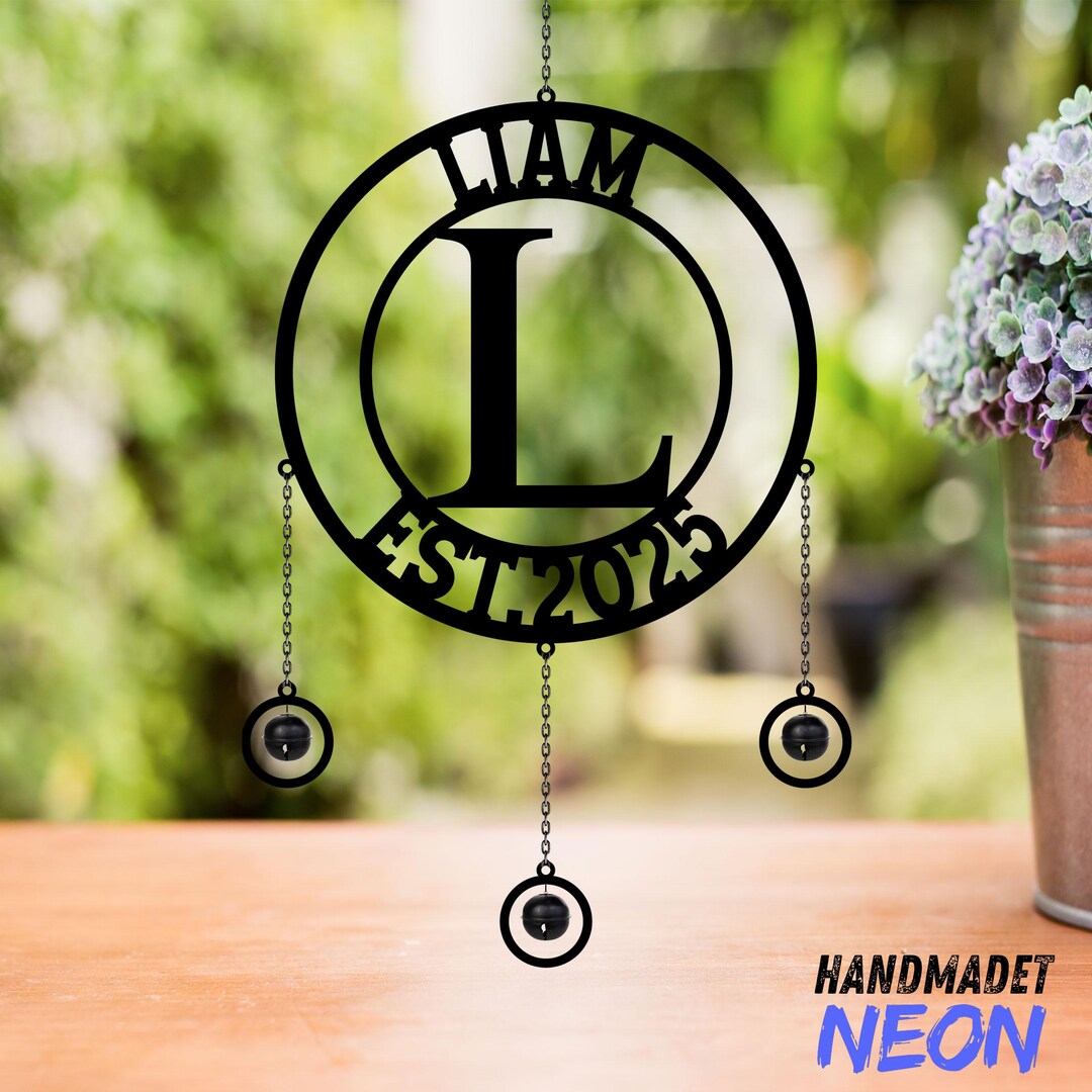 Personalized Name Metal Wind Chimes Rattle, Custom Name Wind Chimes ...