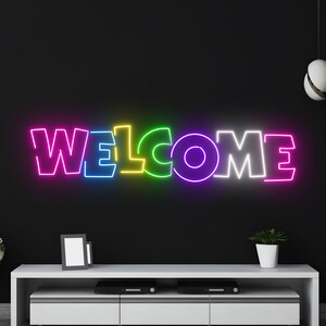 Welcome Led Sign, Welcome Open Neon Sign, Custom Welcome Led Light ...