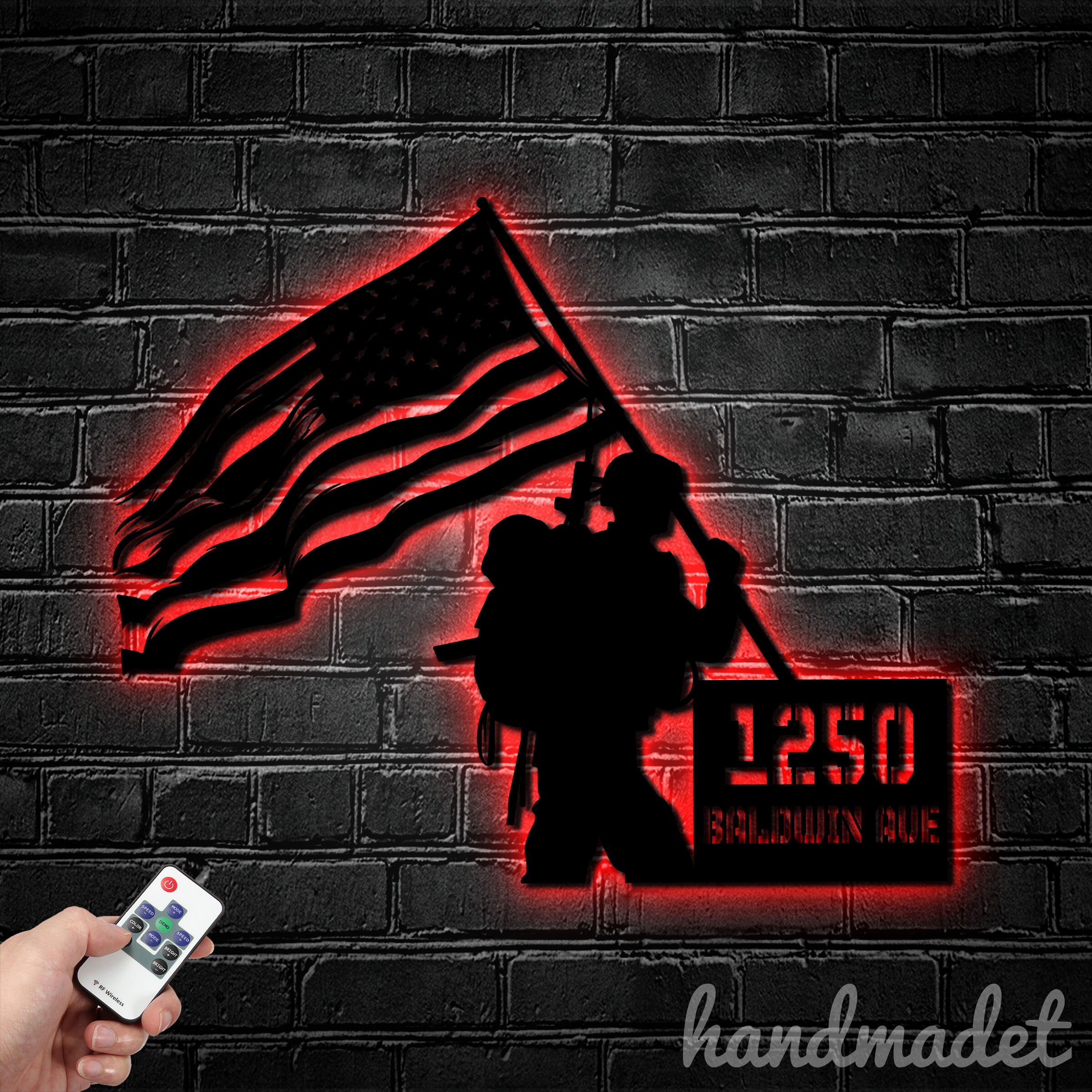 Personalized American Soldier House Number, Soldier Home Number Metal ...