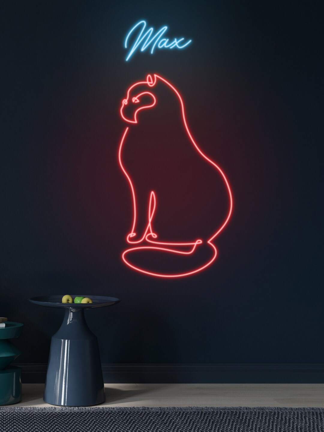 Custom Cat Name Neon Sign Cat Neon Sign Custom Kitten Pet - Etsy