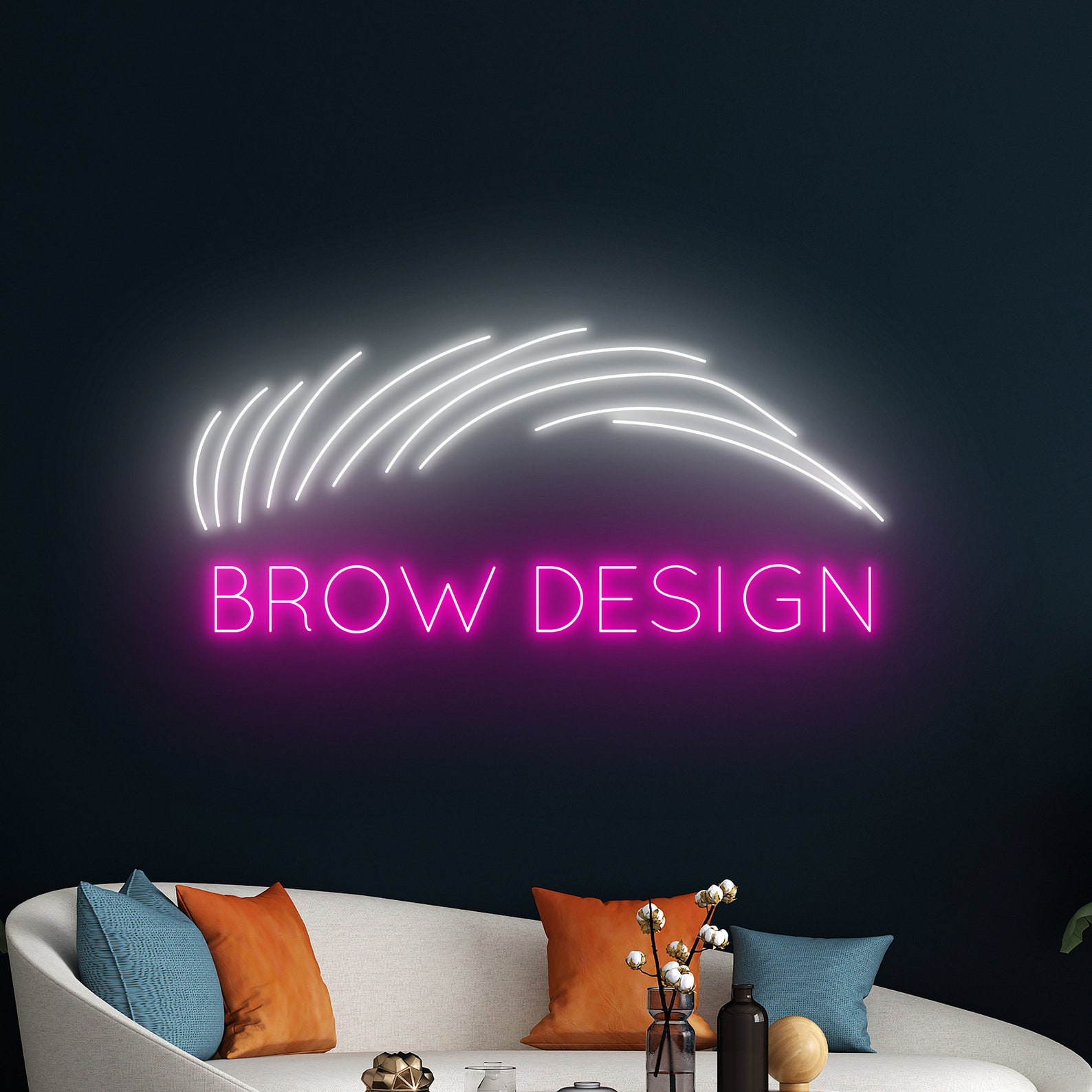 Brow Design Neon Light, Brow Design Neon Sign, Brow Design Studio Led ...