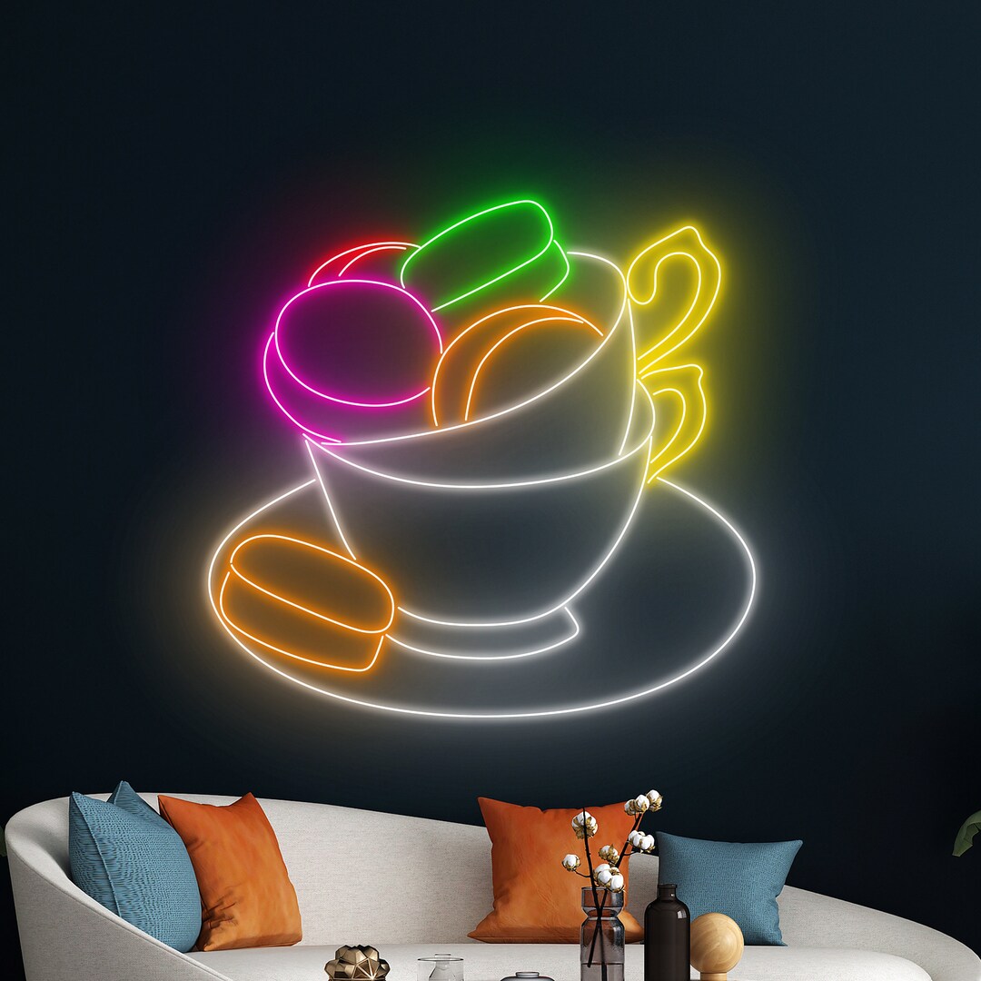 Macaroon Neon Sign, Macaron LED Sign, Macaron Neon Light, Restaurant ...