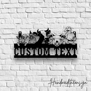 Custom Outdoor Farm Metal Wall Art Hanging - Personalized Outdoor ...