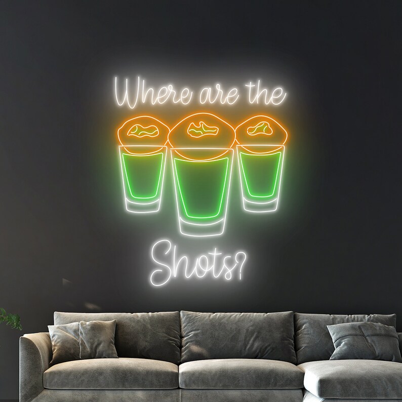 Where Are the Shots Neon Sign, Pani Puri Led Sign, Panipuri Led Light ...