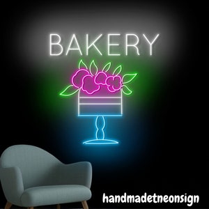 Bakery Cake Neon Sign, Cake Bakery Led Sign, Cake Neon Light, Birthday ...
