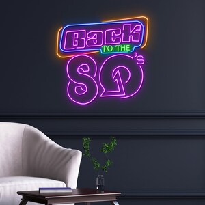 Back to the 80s Neon Led Sign, Retro Neon Sign, Wall Decor, Back to the ...