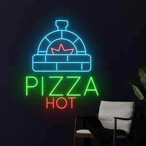 Pizza Hot Neon Sign, Pizza Oven Neon Light, Pizza Led Light, Pizza ...