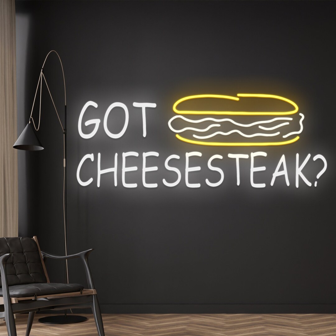 Custom Got Cheese Steak Neon Sign, Cheese Steaks LED Sign, Sandwich ...