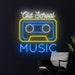Custom Mixtape Led Sign, Cassette Tape Neon Light, Radio Neon Sign ...