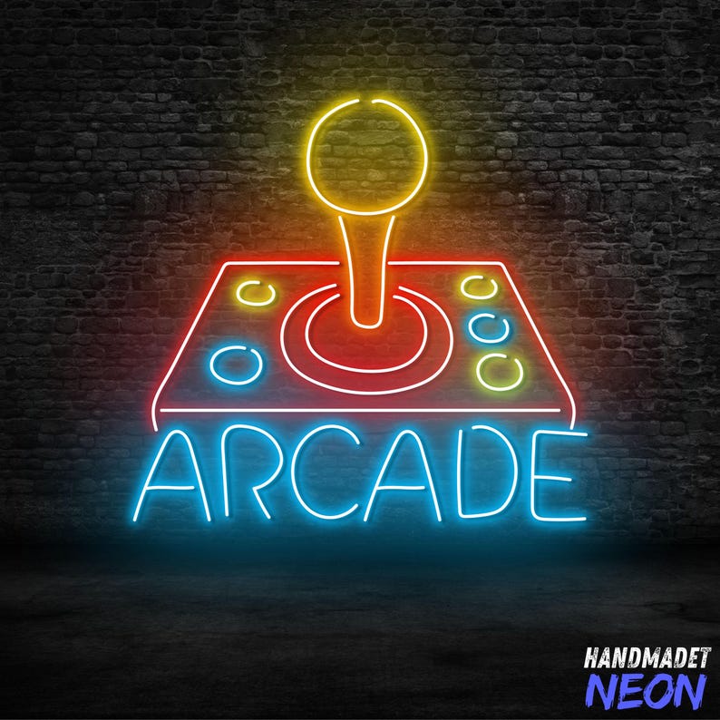 Arcade Neon Sign, Retro Arcade Neon Light, Custom Neon Sign, Gaming ...