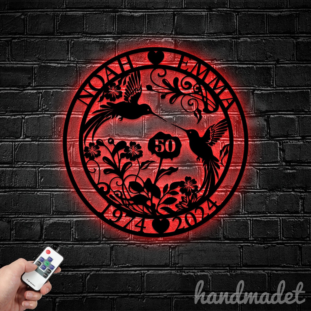 Personalized 50th Wedding Anniversary Metal Wall Sign, Anniversary ...