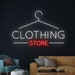 Clothing Store Clothes Hangers Led Sign, Wardrobe Hanger Neon Sign ...