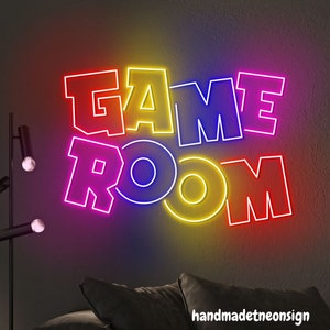 Game Room Neon Wall Sign, Game Led Wall Sign, Player Neon Wall Light ...