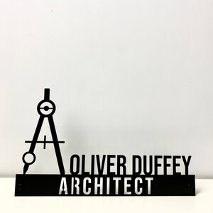 Custom Architect Desk Name Plate, Architect Metal Nameplate for Desk ...
