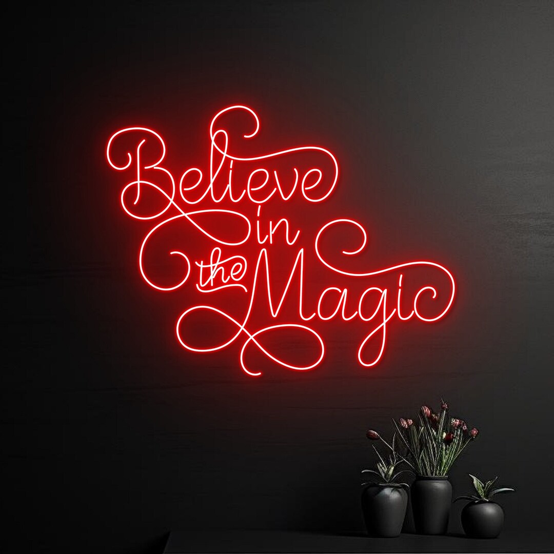Believe in the Magic Neon Sign, Custom Merry Christmas Led Sign ...
