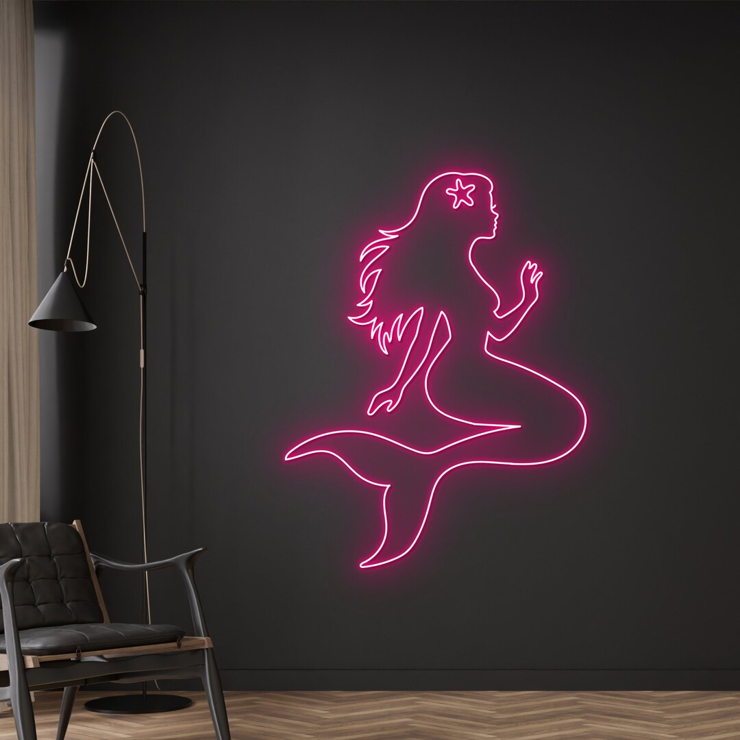 Mermaid Princess Led Sign Mermaid Neon Sign Wall Decor Nursery Neon Sign Custom Neon Sign