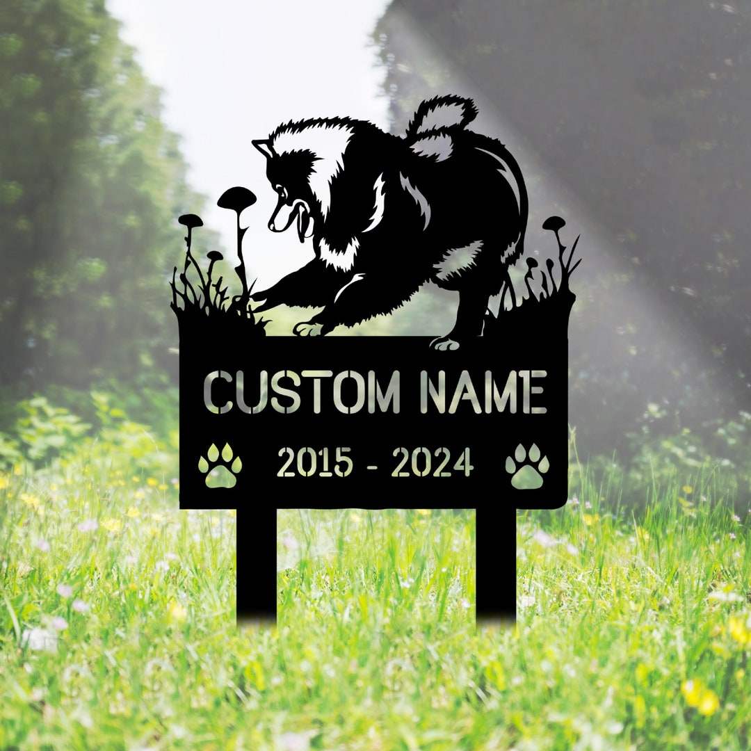 Custom American Eskimo Dog Memorial Stake Metal Sign - Outdoor Eskimo ...