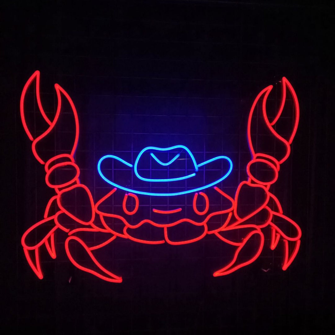 Crab Led Sign, Crab Led Light, Crab Neon Sign, Crab Lover Gifts, Marine ...