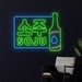 Soju Neon Sign Soju Neon Light Soju Bottle Led Light Korean - Etsy