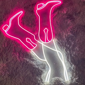 Cowboy Boots Neon Sign, Cowboy Boots Sign, Custom Neon Sign, Best Gifts ...