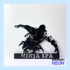 Custom Ninja Metal Wall Art LED Light, Ninja Metal Sign, Ninja Metal ...