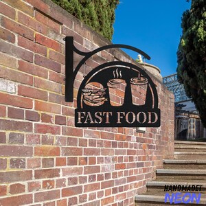 Personalized Fast Food Hanging Sign, Burger Restaurant Outdoor Hanging ...