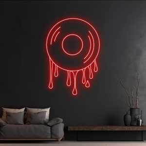 Custom Dripping Record Disc Led Sign, Dripping Disc Neon Light, DJ Neon ...